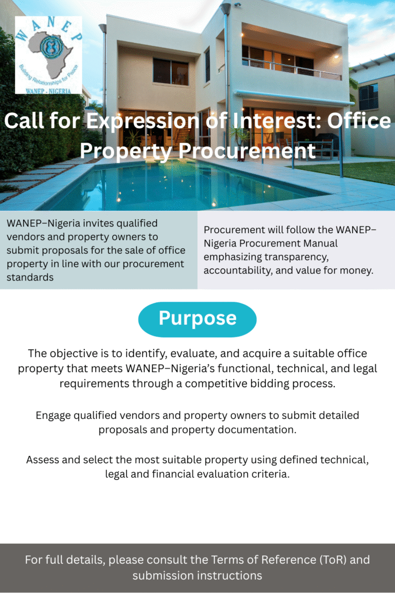 Call for Expression of Interest: Procurement of Office Property - WANEP ...